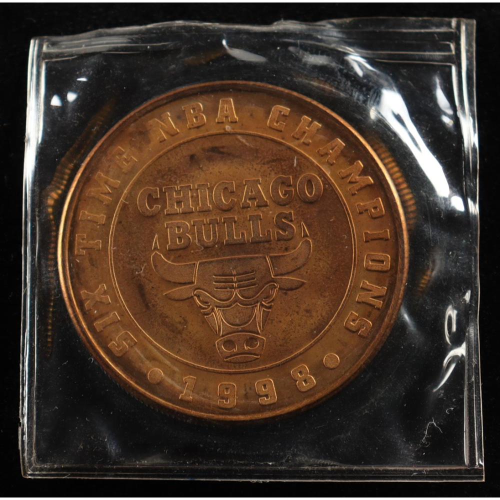 Chicago Bulls Six Time NBA Champions Highland Mint Commemorative Coin ...