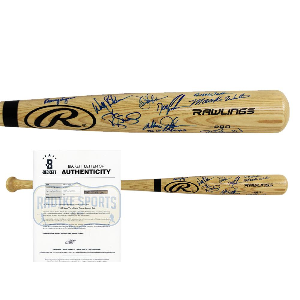 1986 Mets Rawlings Baseball Bat Team-Signed By (22) with Mookie Wilson, Doc Gooden, Barry Lyons ...