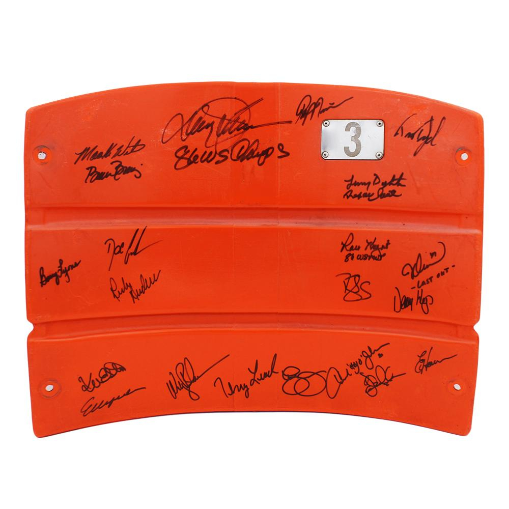 1986 Mets Shea Stadium Seatback Team-Signed By (22) with Ed Hearn ...