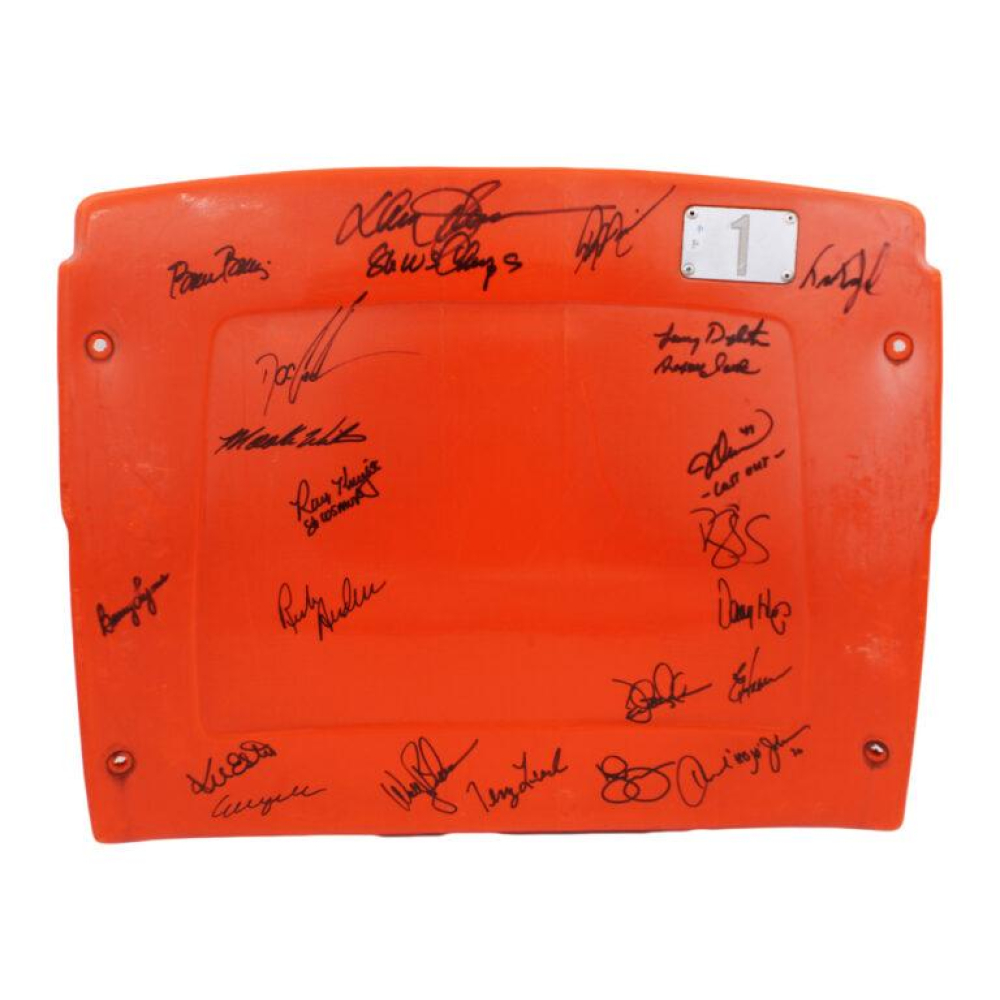 1986 Mets Shea Stadium Seatback Team-Signed By (22) with Ed Hearn ...