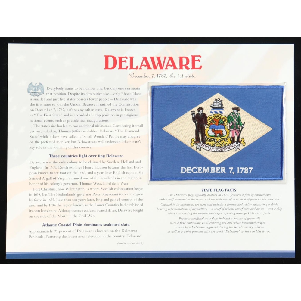 Willabee & Ward State Flag Patch Collection: Delaware | Pristine Auction