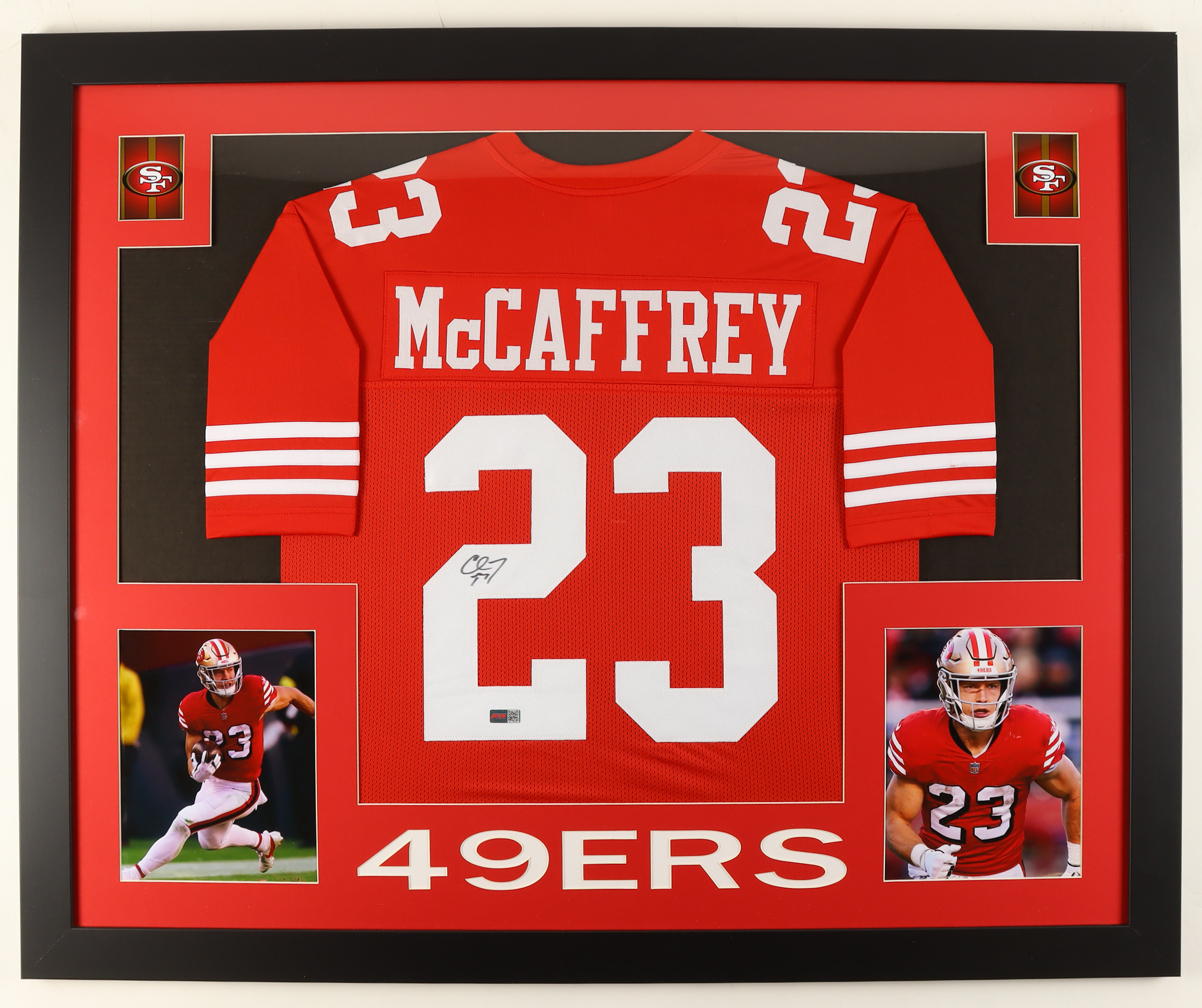 Christian McCaffrey Signed Custom Framed Jersey Display (PIA ...