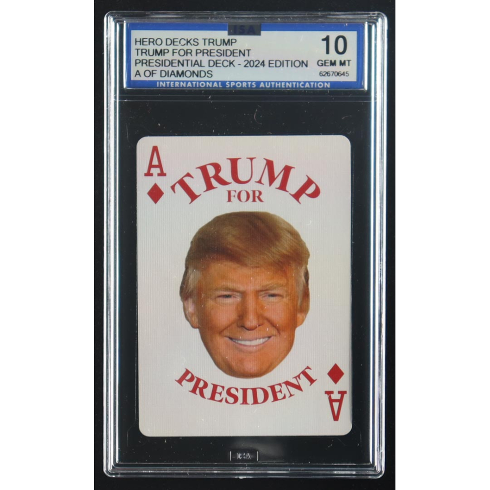 Donald Trump 2024 Hero Decks Playing Card (ISA 10) | Pristine Auction