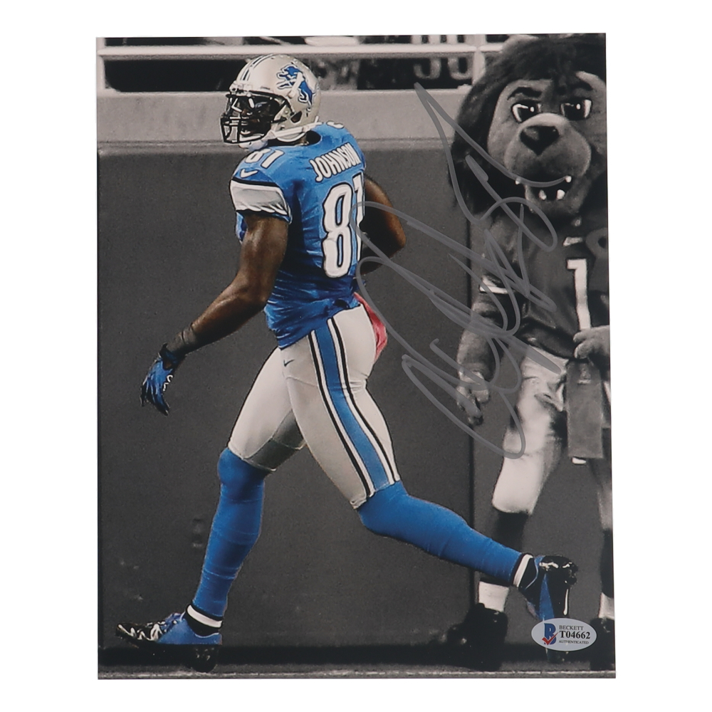 Calvin Johnson Signed Lions 8x10 Photo (Beckett) | Pristine Auction