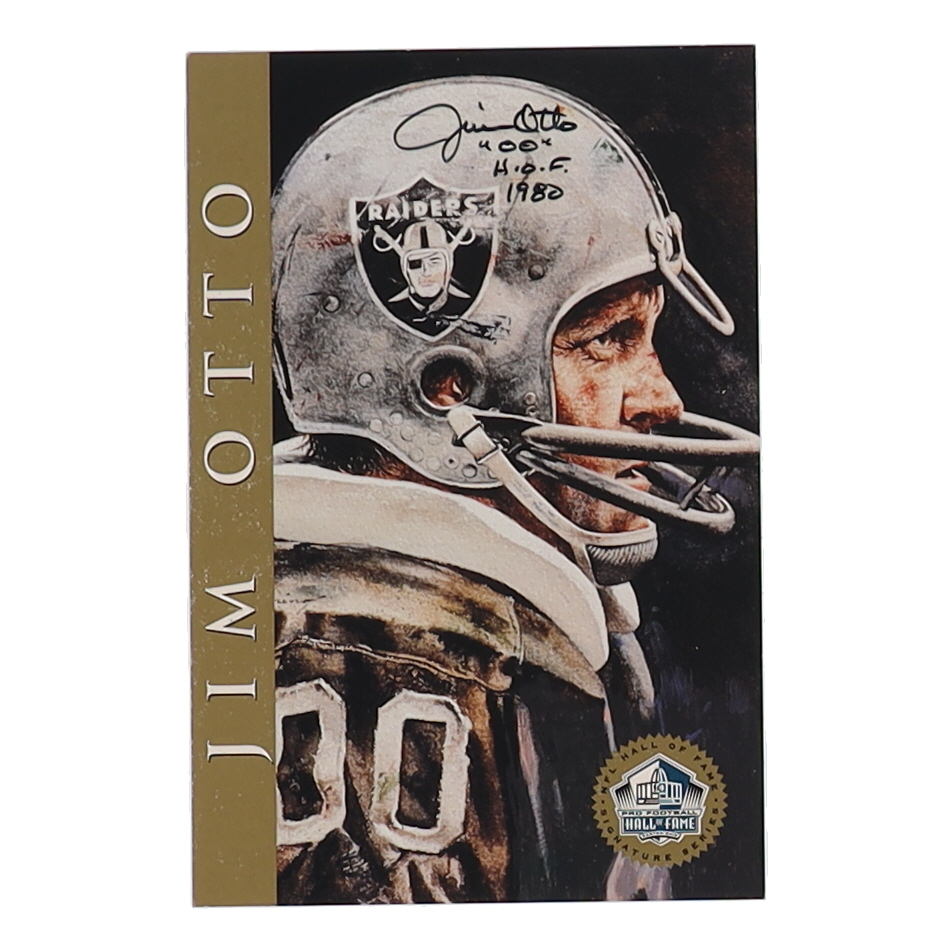 Jim Otto Signed Hall of Fame Signature Series Card Inscribed "'00 ...
