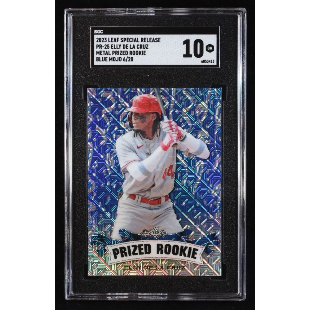 Elly De La Cruz 2023 Leaf Metal Special Release Prized Rookie Mojo Blue ...
