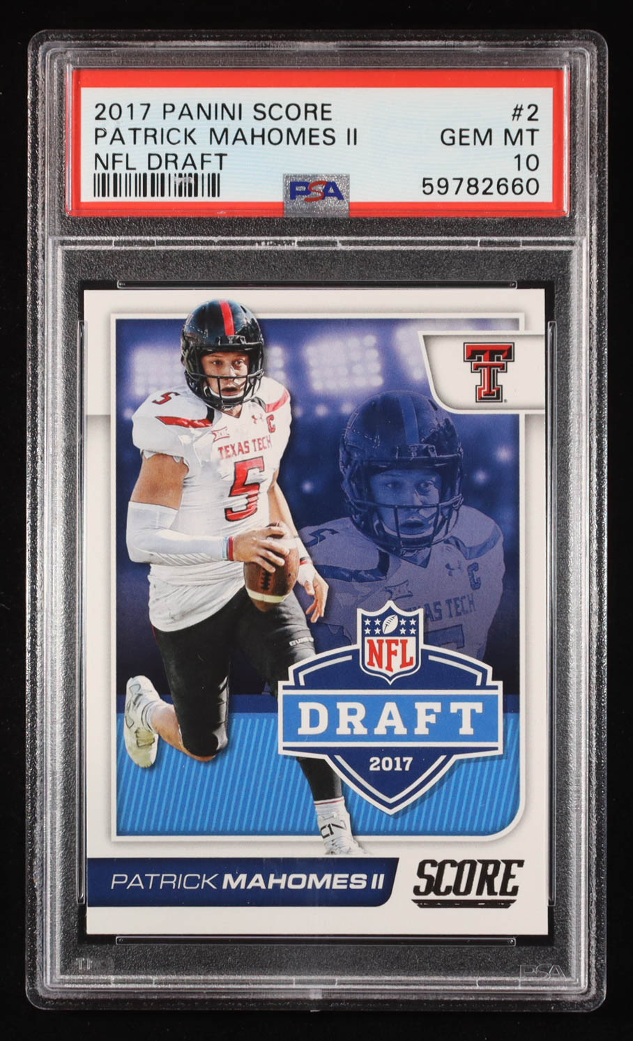 Patrick Mahomes II 2017 Panini Score NFL Draft #2 RC (PSA 10 ...