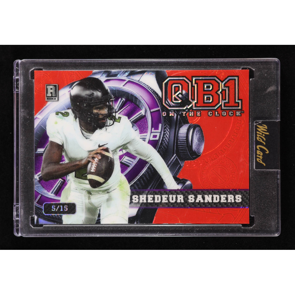 Shedeur Sanders 2024 Wild Card QB1 On the Clock Red and Purple #OCWSS2 ...