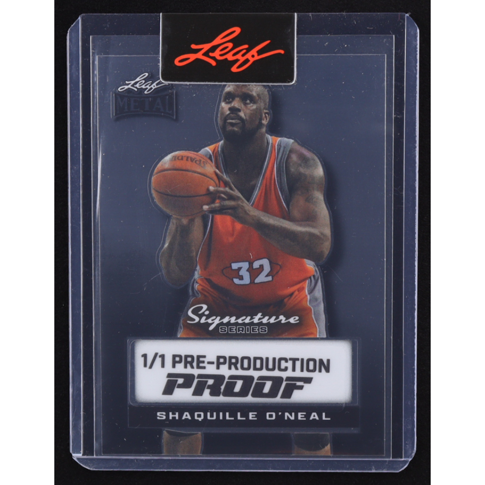 Shaquille O'Neal Leaf Metal Signature Series Clear Pre-Production Proof ...