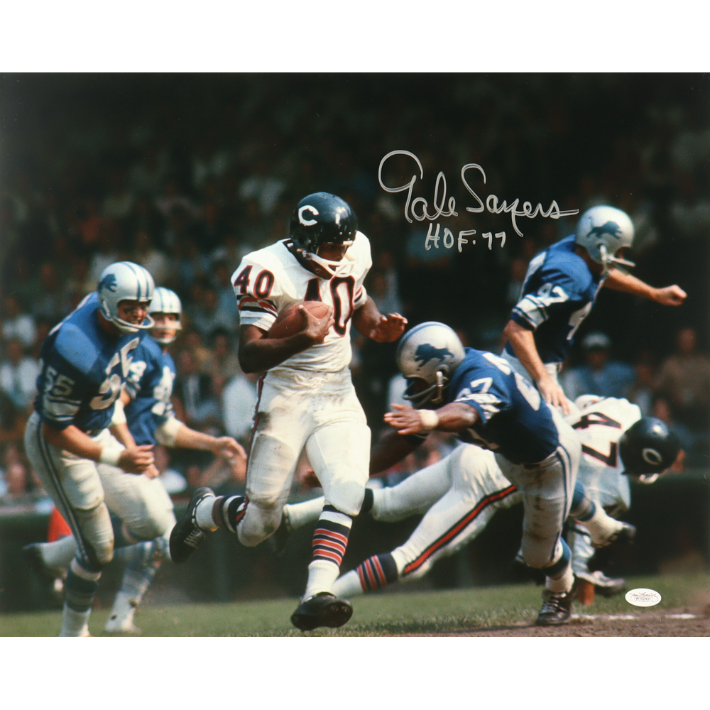 Gale Sayers Signed Bears 16x20 Photo Inscribed "HOF 77" (JSA ...