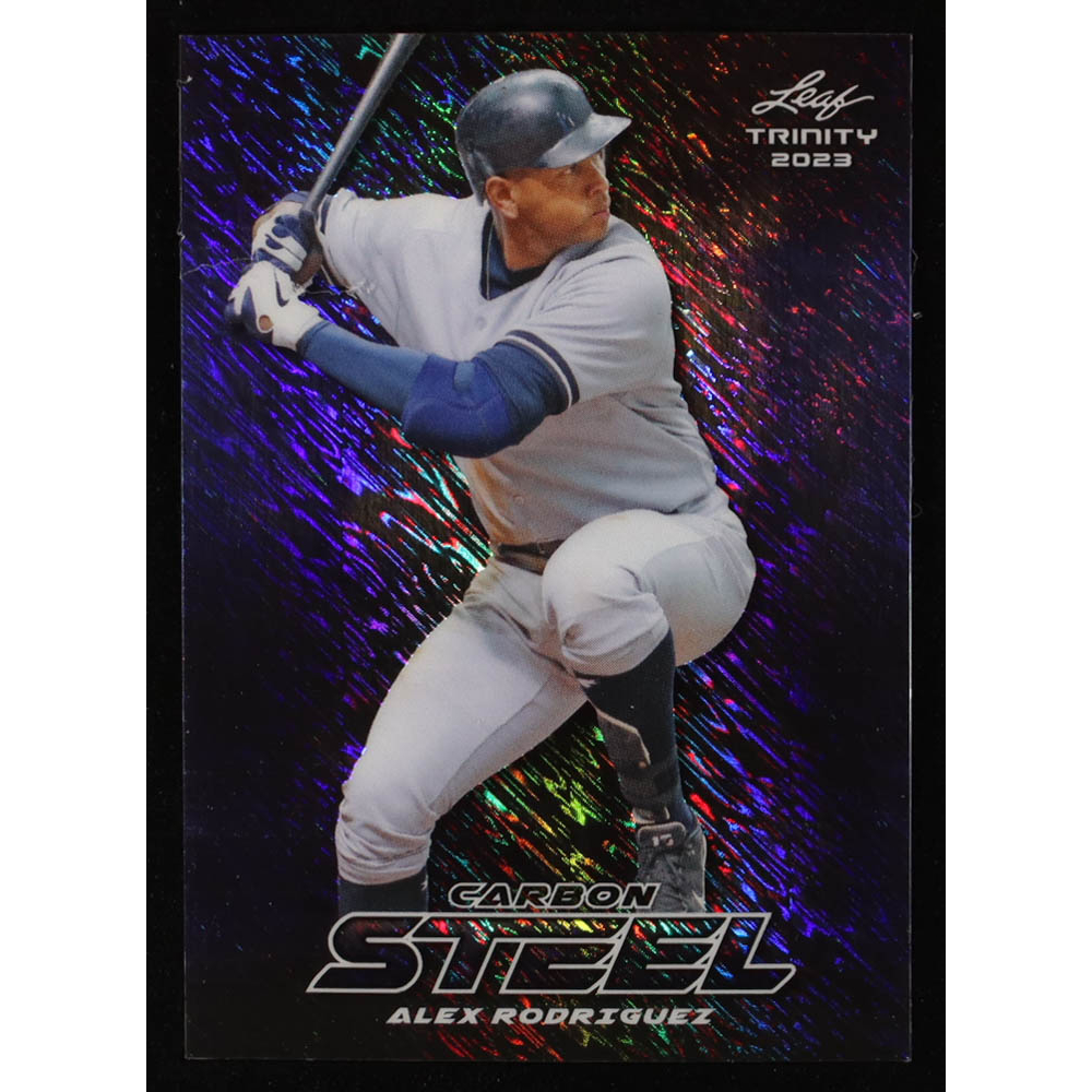 Alex Rodriguez 2023 Leaf Trinity Mega Box Steel Carbon Shimmer Blue #S4 ...