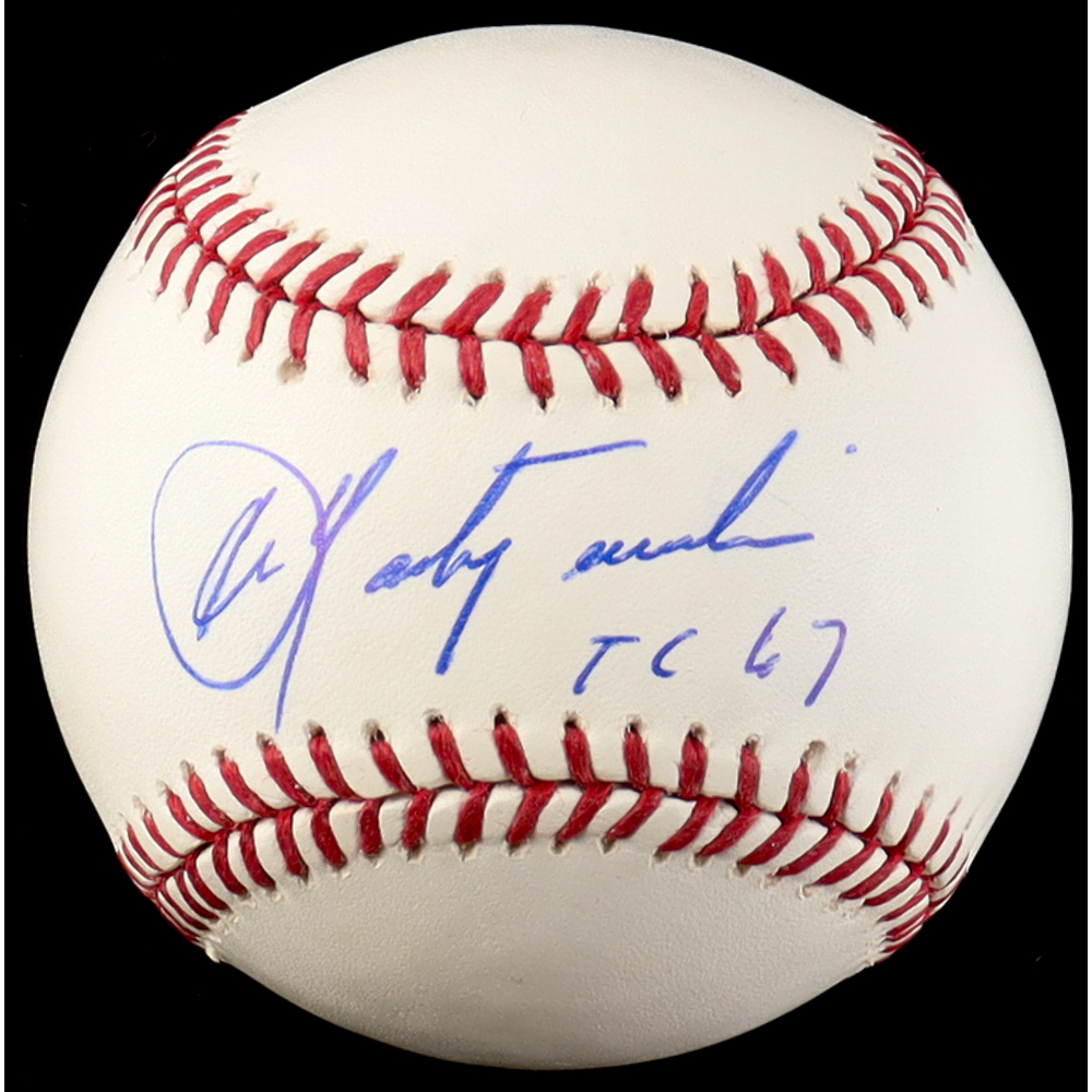 Carl Yastrzemski Signed OML Baseball Inscribed "TC 67" (MLB) | Pristine ...