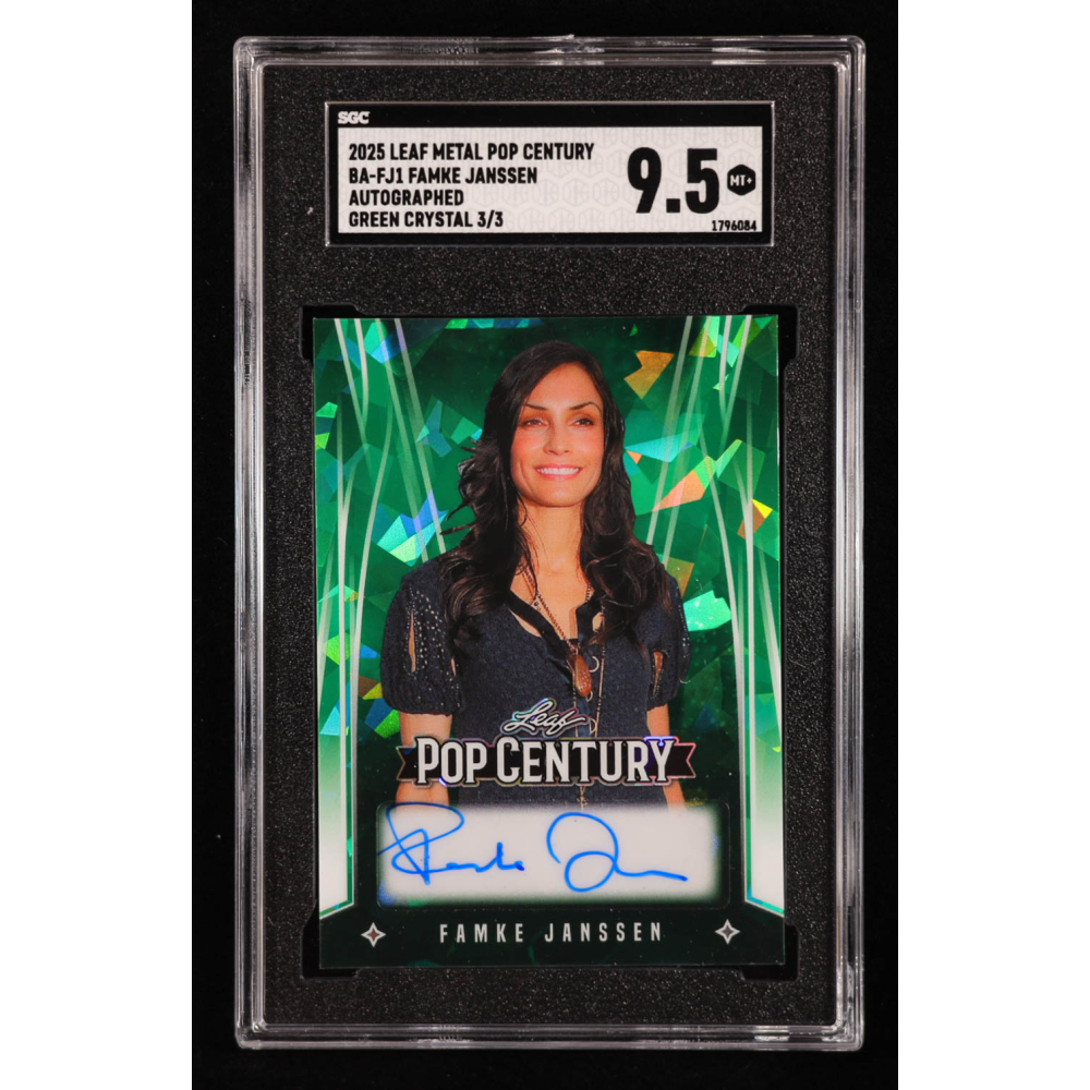 Famke Janssen 2025 Leaf Pop Century Metal Crystal Green #BAFJ1 #3/3 ...