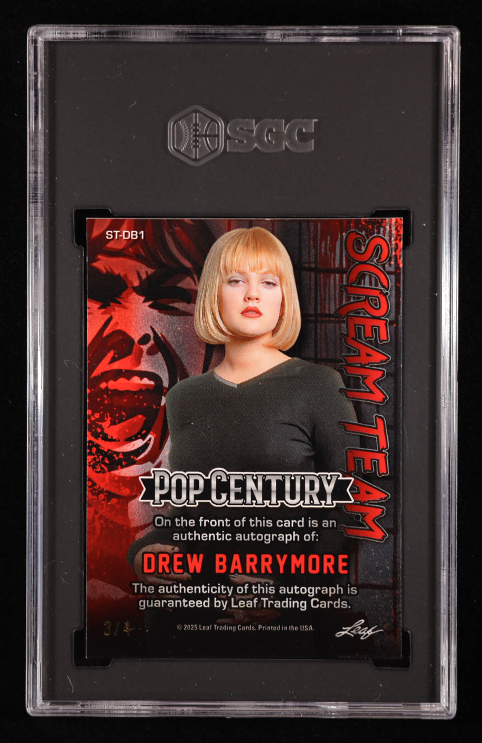 Drew Barrymore 2025 Leaf Pop Century Metal Scream Team Autographs ...