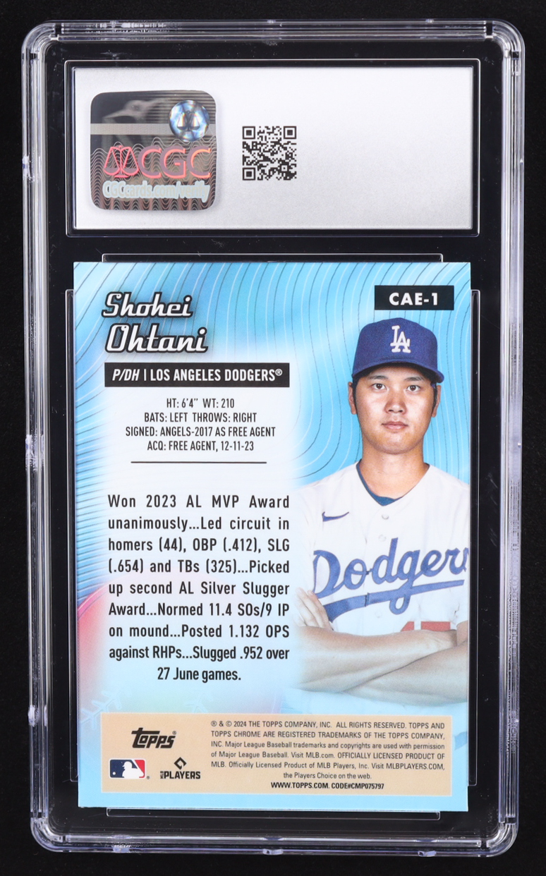 Shohei Ohtani 2024 Topps Chrome All Etch #CAE1 (CGC 10) | Pristine Auction