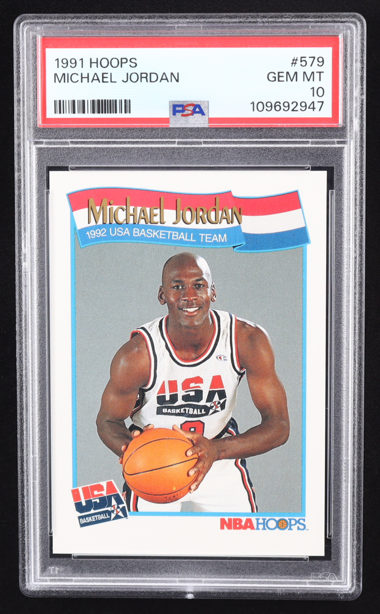 Michael Jordan 1991-92 Hoops #579 USA (PSA 10) | Pristine Auction