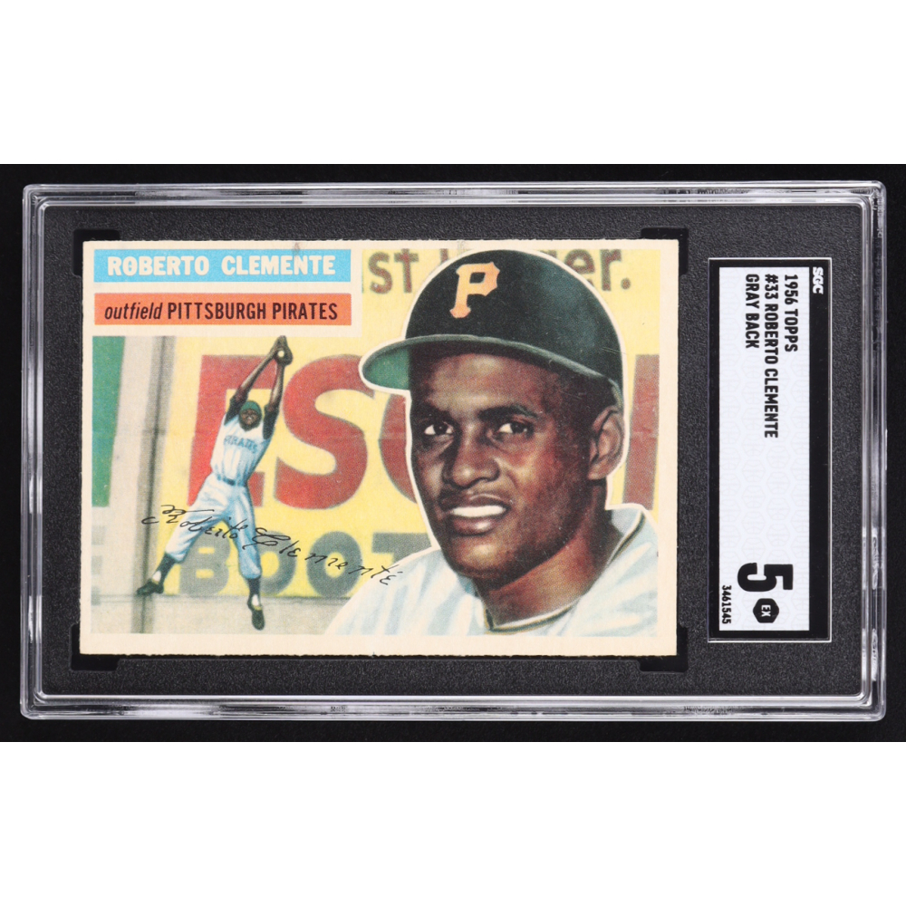 Roberto Clemente 1956 Topps #33 Gray Back (SGC 5) | Pristine Auction