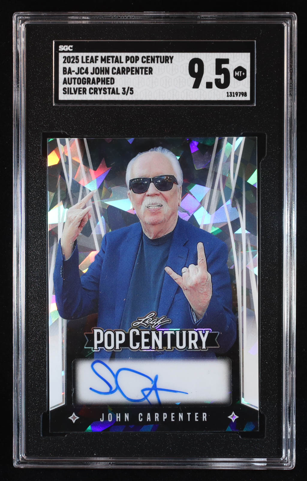 John Carpenter 2025 Leaf Metal Pop Century Autograph Silver Crystal #BA ...