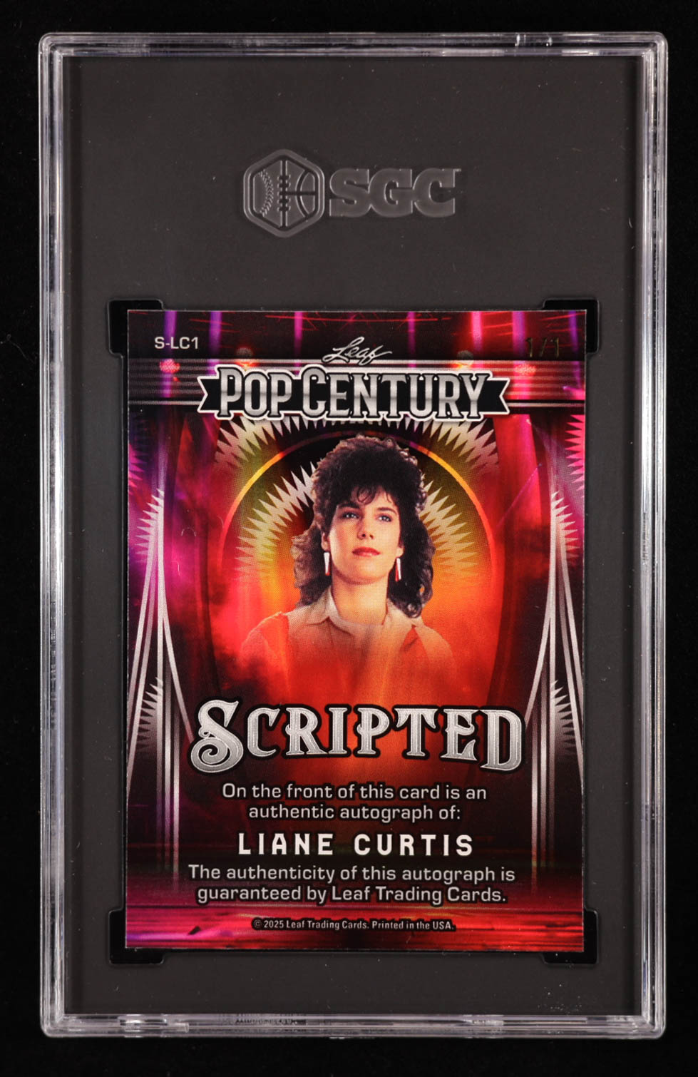 Liane Curtis 2025 Leaf Pop Century Metal Scripted Autographs Red Flood ...