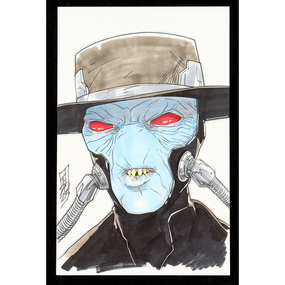"Cad Bane" 5.5x8.5 Original Hand-Drawn Sketch By Tom Hodges | Pristine ...