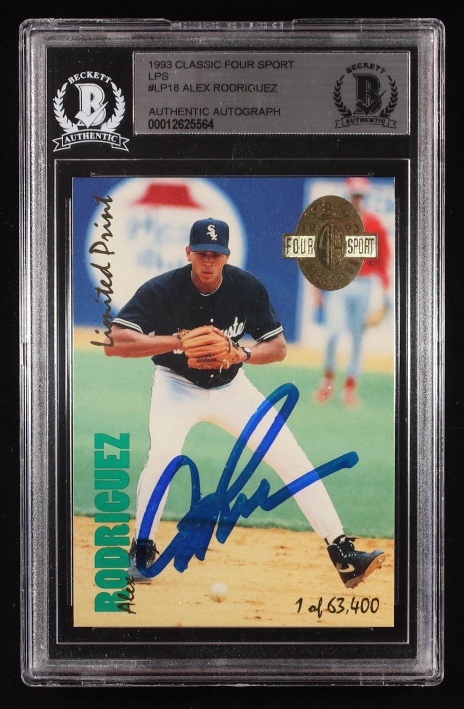 Alex Rodriguez Signed 1993 Classic Four Sport LPs #LP18 RC (BGS ...