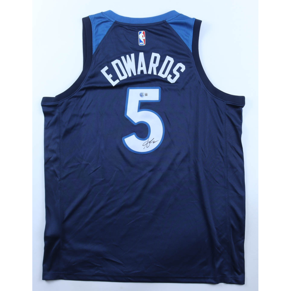 Anthony Edwards Signed Timberwolves Nike Authentic Jersey (Beckett ...