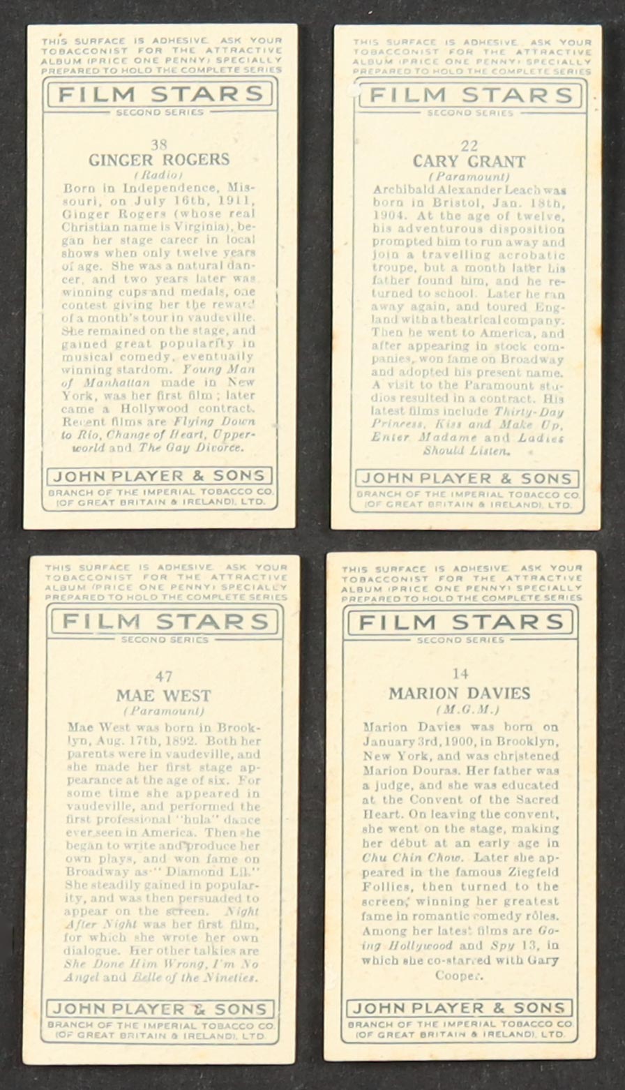 1934 Player's Cigarettes Famous Film Stars Complete Trading Card Set ...