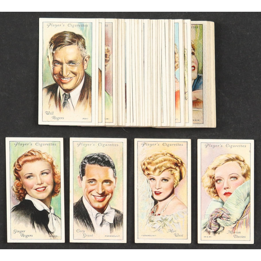 1934 Player's Cigarettes Famous Film Stars Complete Trading Card Set ...