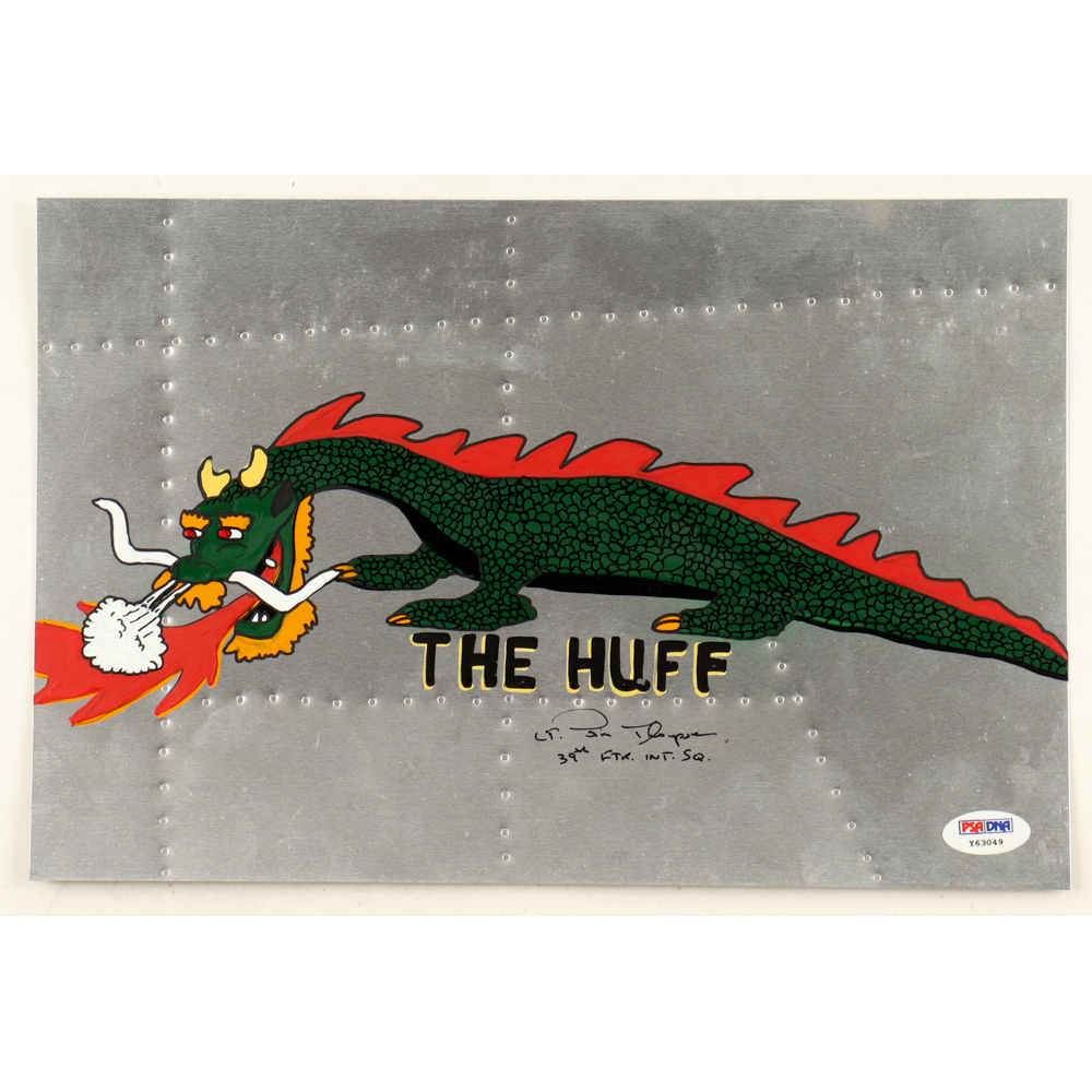 Jim Thompson Signed "The Huff" Original Nose Art F-86 (PSA) | Pristine ...