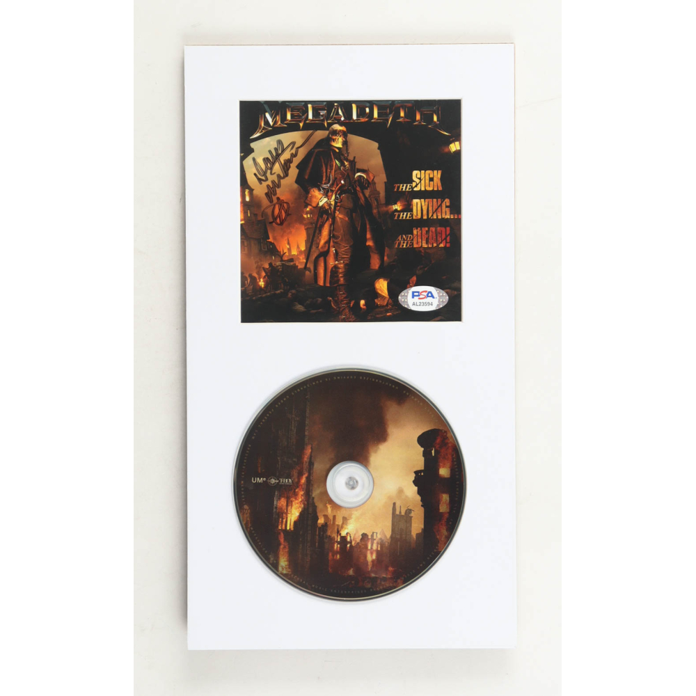 Dave Mustaine Signed Custom Matted "The Sick The Dying And The Dead" CD ...