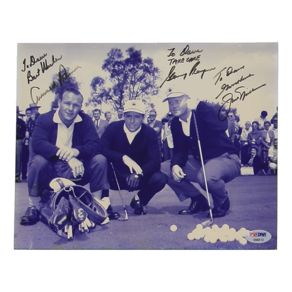 Arnold Palmer, Gary Player & Jack Nicklaus Signed 8x10 Photo with ...