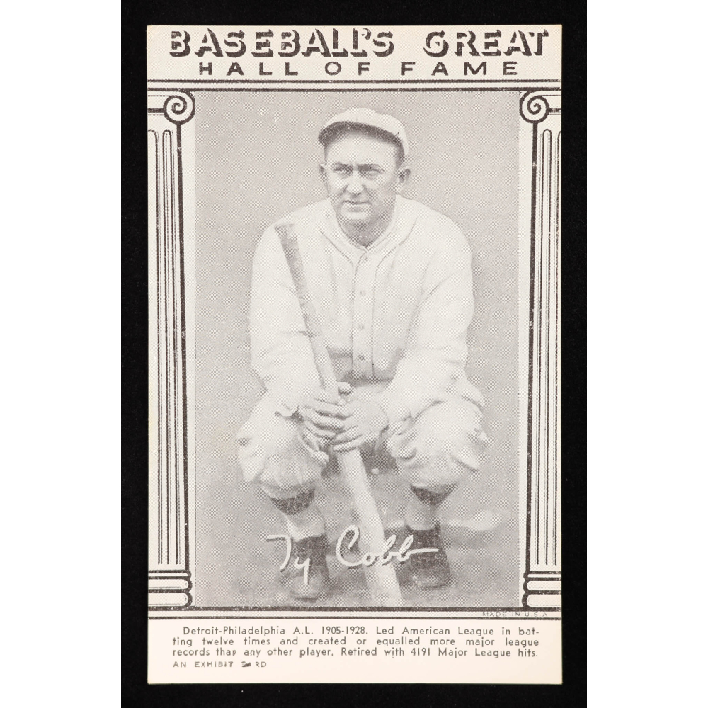 Ty Cobb 1948 Exhibit Hall of Fame #6 | Pristine Auction