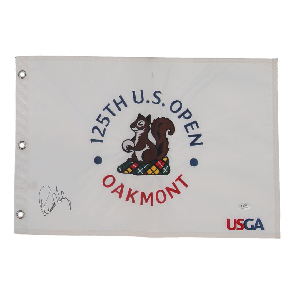 Russell Henley Signed 2025 U.S. Open Pin Flag (PSA) | Pristine Auction