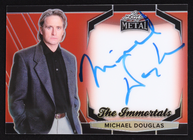 Michael Douglas 2024 Leaf Metal Inscriptions Autograph Prismatic Red # ...