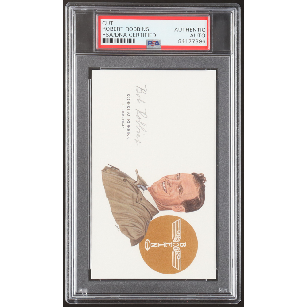 Robert Robbins Signed Cut Signature (PSA) Cold War XB-47 co-pilot ...