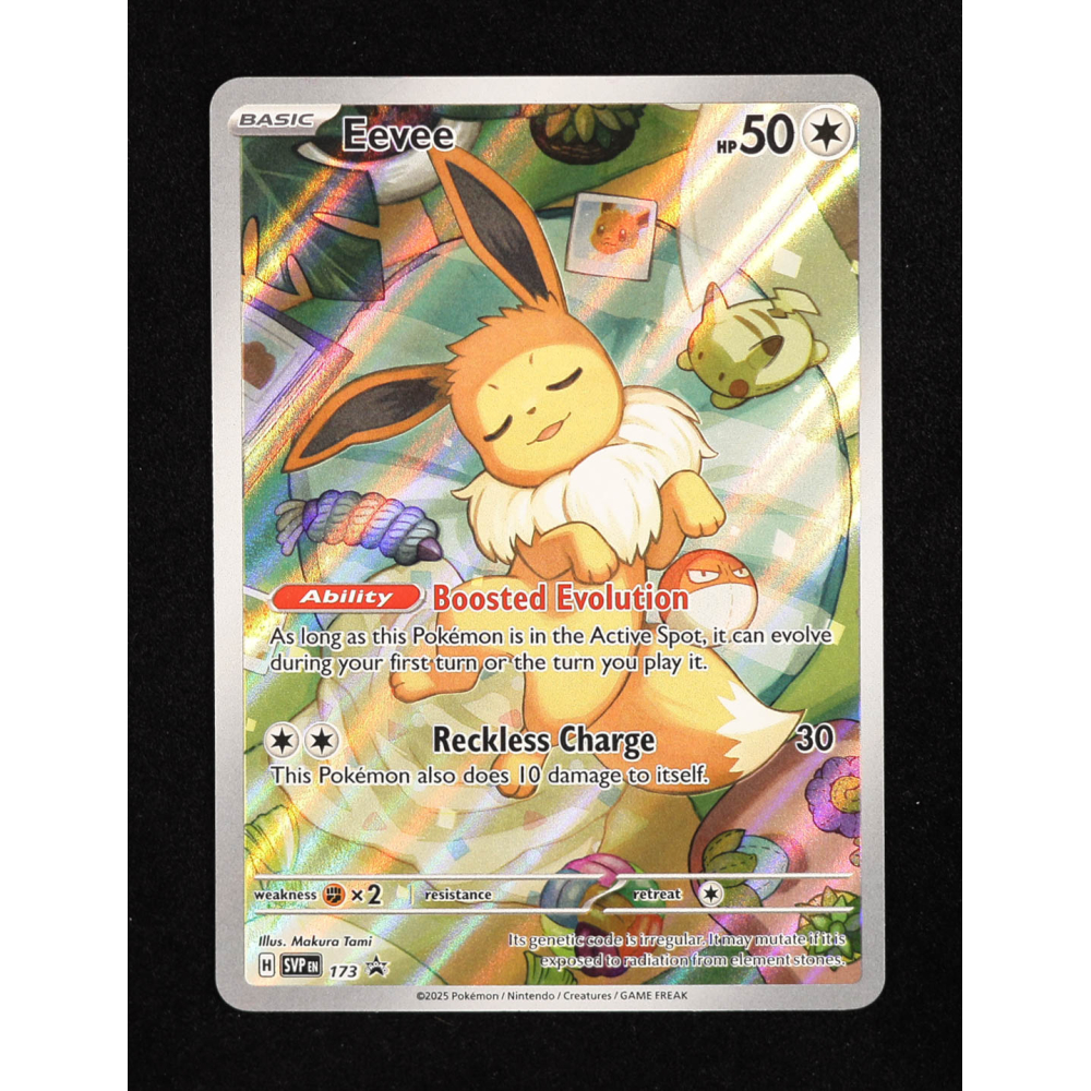 Eevee P 2025 Pokemon Scarlet and Violet Black Star Prismatic Evolutions ...