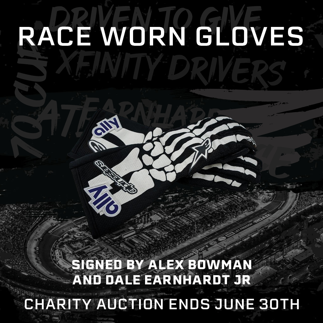 Alex Bowman 2025 Race-Worn, Autographed Driven to Give Gloves in ...