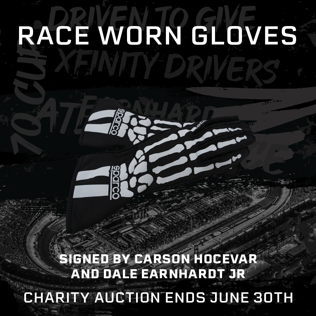 Carson Hocevar 2025 Race-Worn, Autographed Driven to Give Gloves in ...