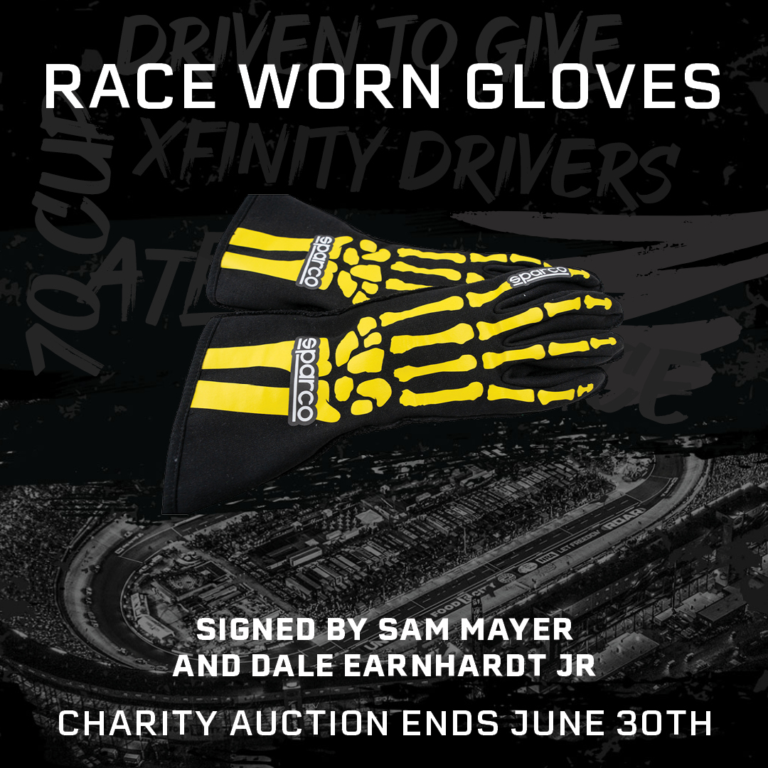 Sam Mayer 2025 Race-Worn, Autographed Driven to Give Gloves in support ...