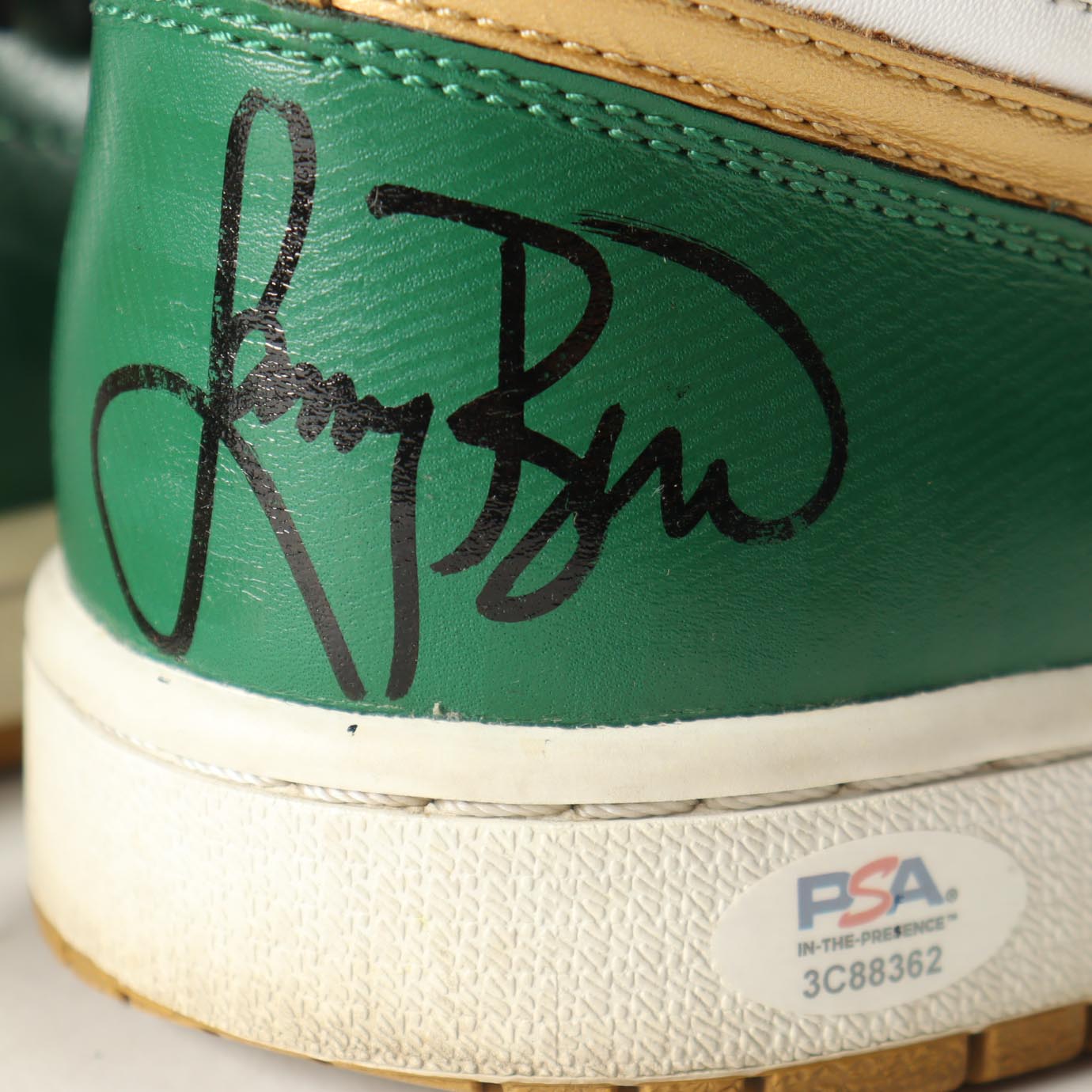 Larry Bird Signed Pair Of Nike Air Jordan Basketball Shoes (PSA ...