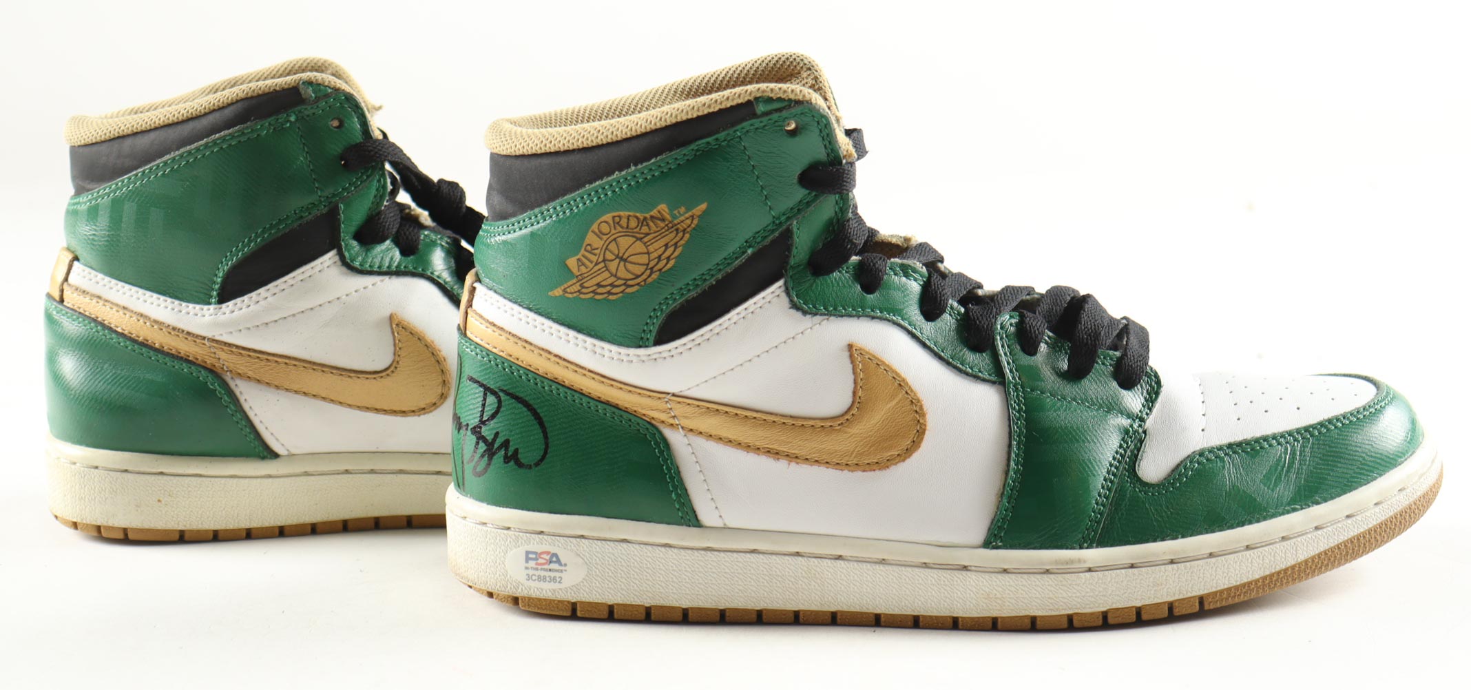 Larry Bird Signed Pair Of Nike Air Jordan Basketball Shoes (PSA ...