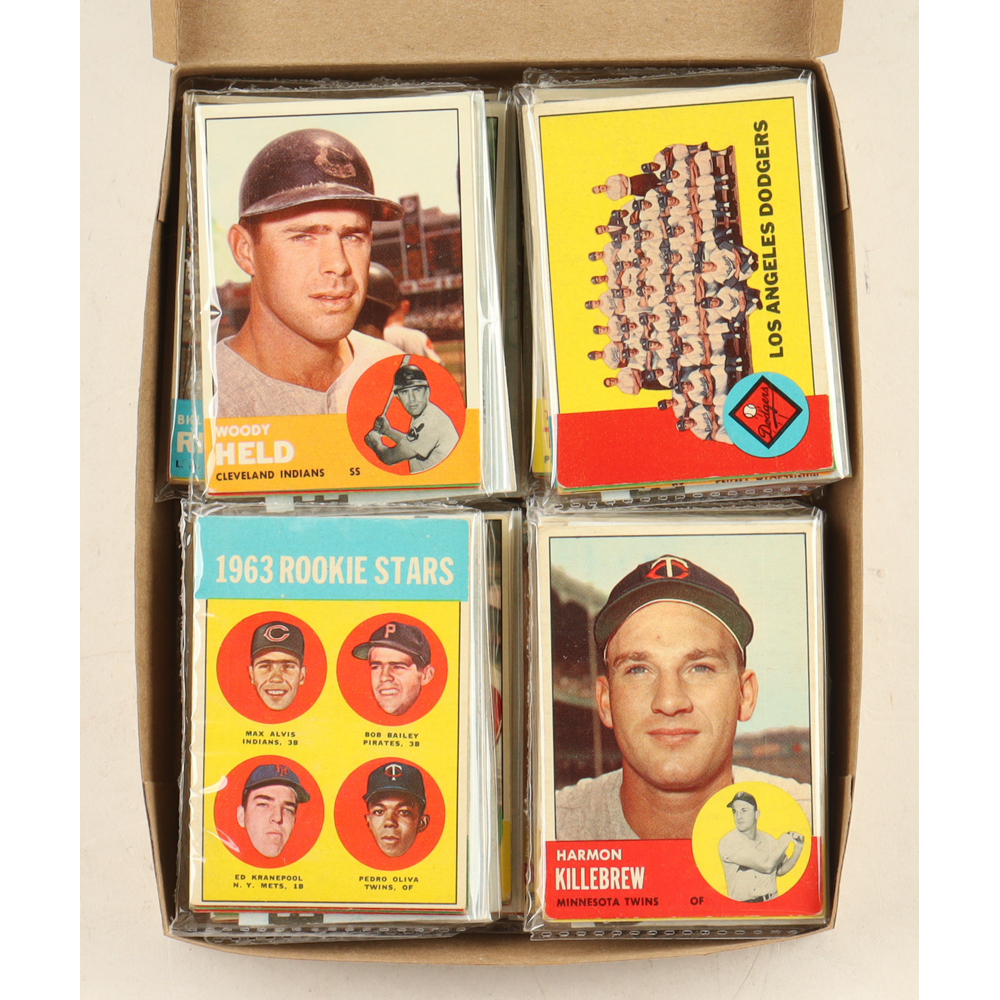1963 Topps Baseball Cello Fun Pack Vending Box with (20) Packs ...