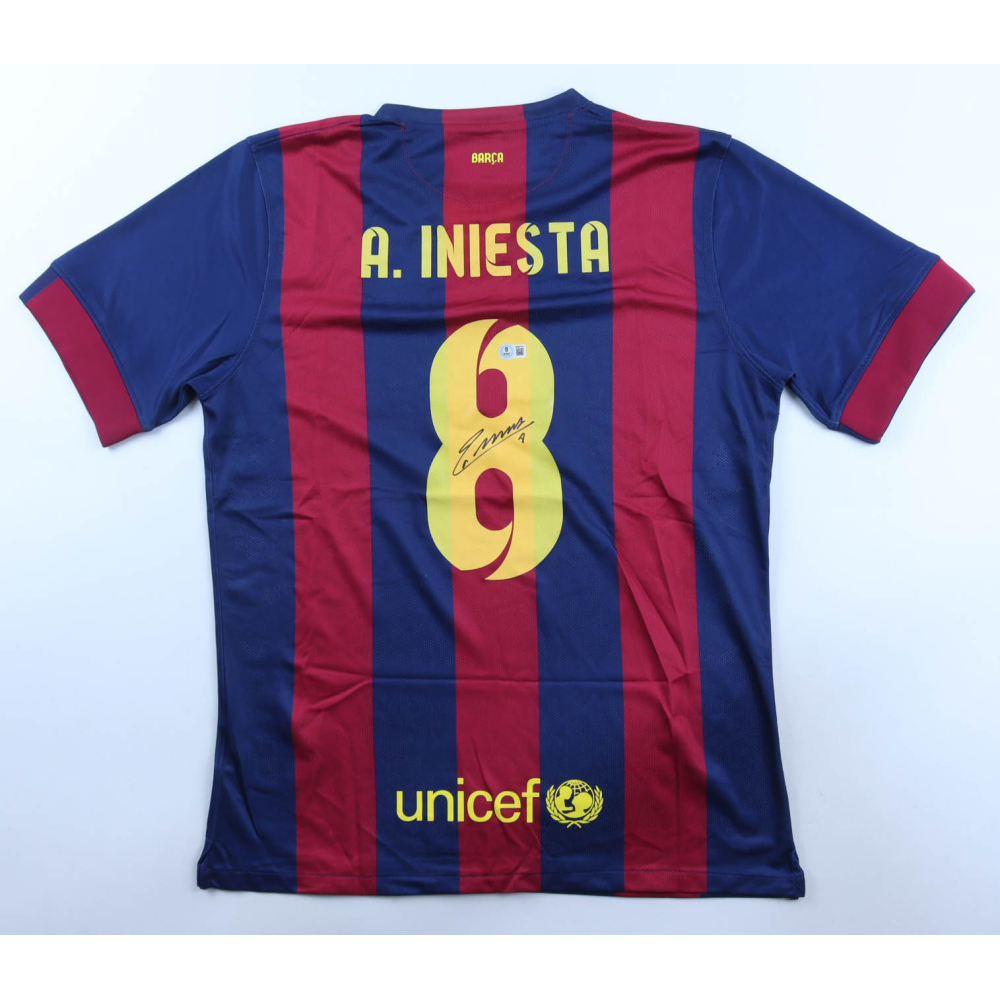 Andres Iniesta Signed FC Barcelona Nike Authentic Jersey (Beckett ...