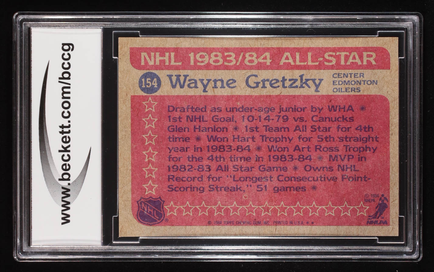 Wayne Gretzky 1984-85 Topps All Star #154 (BCCG 9) | Pristine Auction