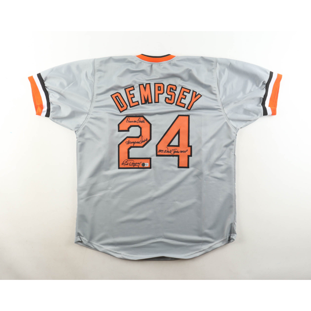 Rick Dempsey Signed Jersey With Multiple Inscriptions (Beckett ...