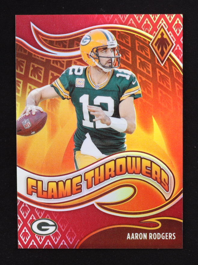 Aaron Rodgers 2021 Panini Phoenix Flame Throwers Red #22 #126/199 ...