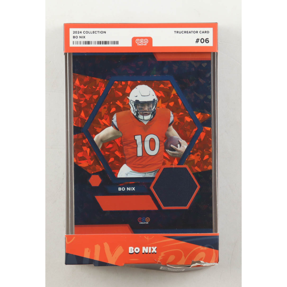 Bo Nix 2024 TruCreator Jumbo Cracked Ice #06 #JCBN RC | Pristine Auction