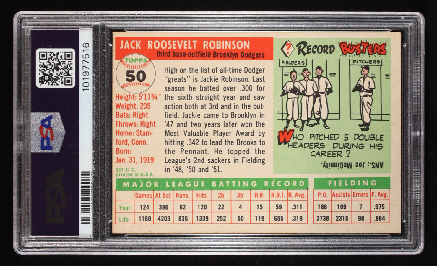 Jackie Robinson 1955 Topps #50 (PSA 4) | Pristine Auction