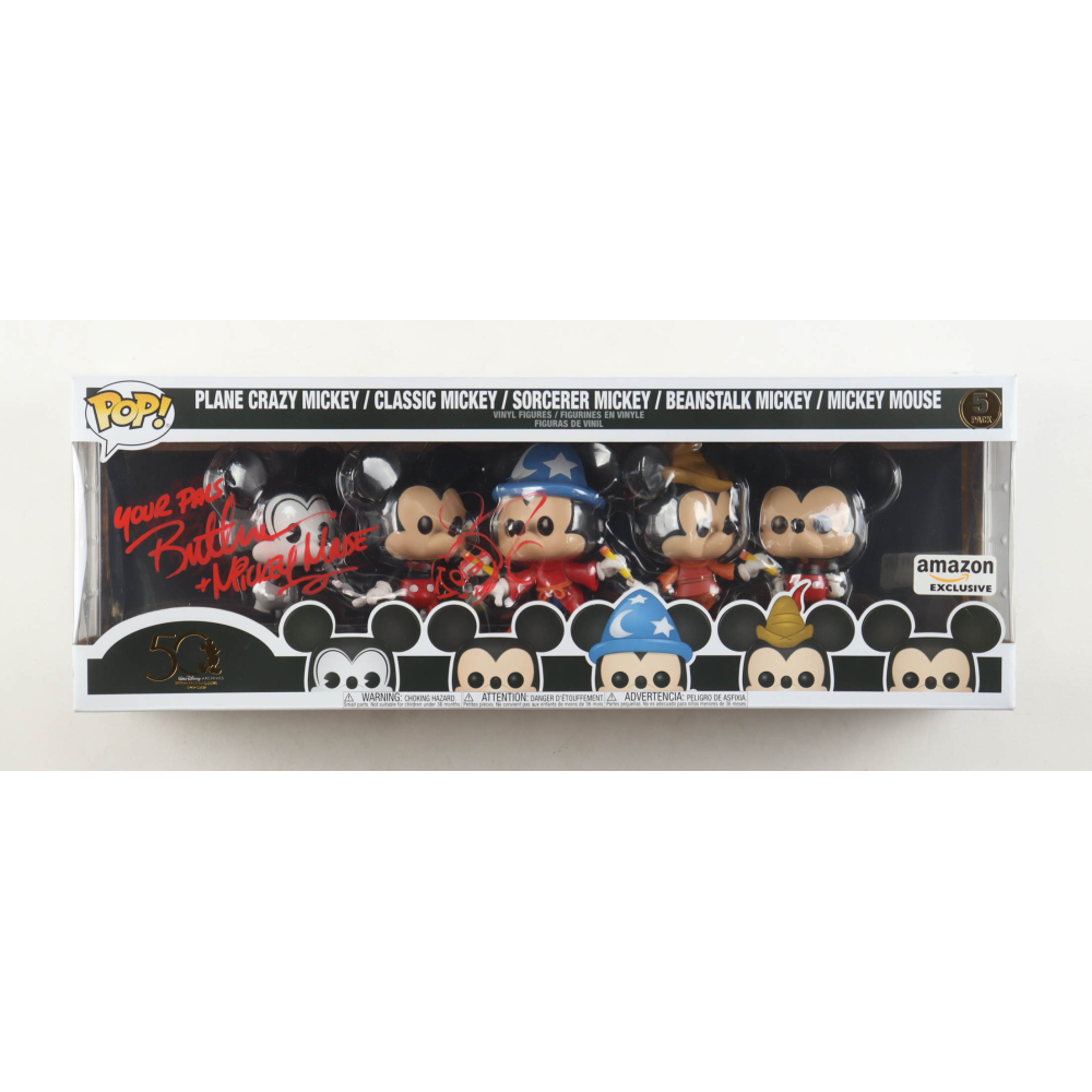 Bret Iwan Signed "Disney 50th" Mickey Mouse (5) Pack Funko Pop! Vinyl ...