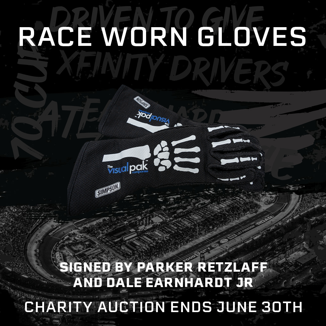 Parker Retzlaff 2025 Race-Worn, Autographed Driven to Give Gloves in ...